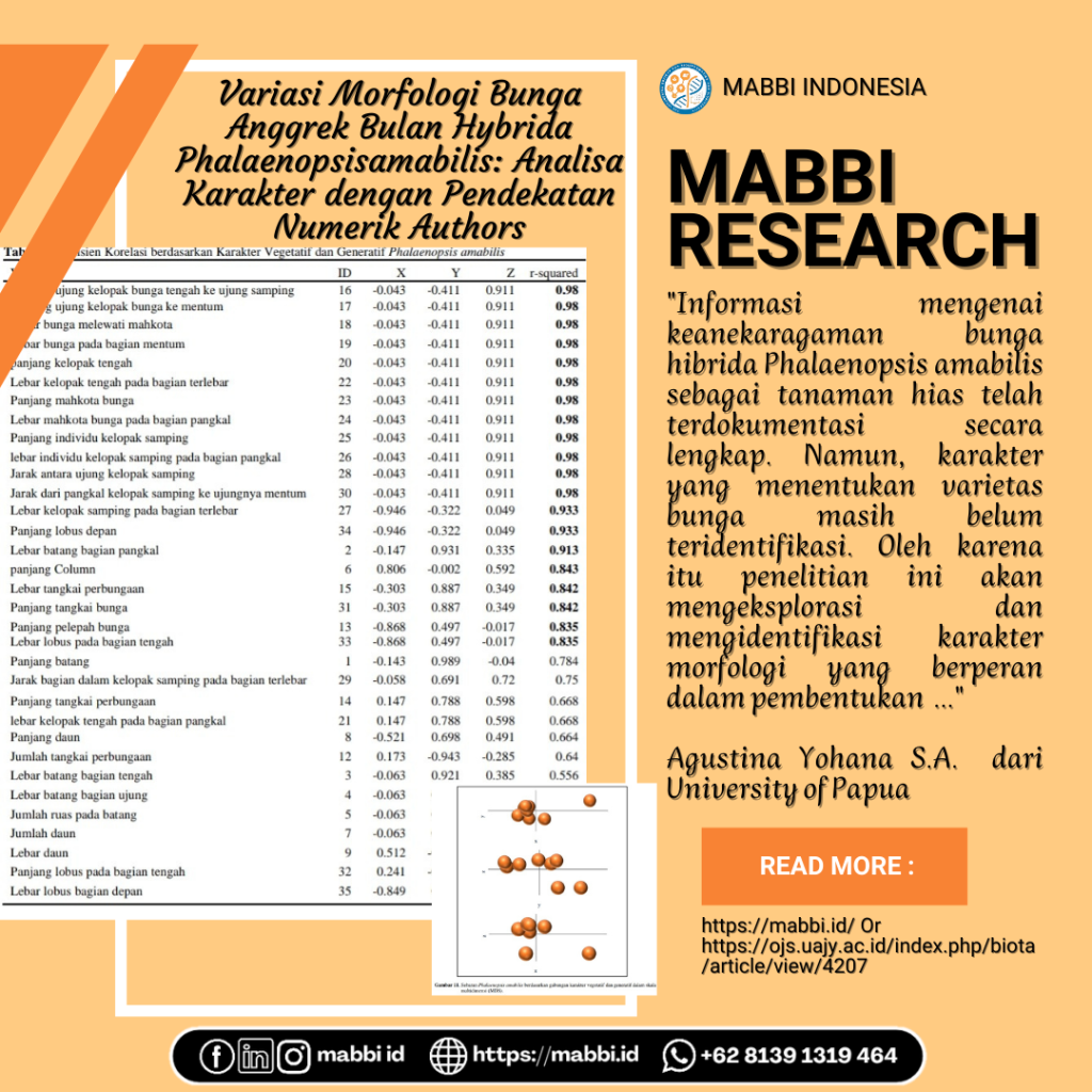 Variasi Morfologi Bunga Anggrek Bulan Hybrida Phalaenopsisamabilis ...